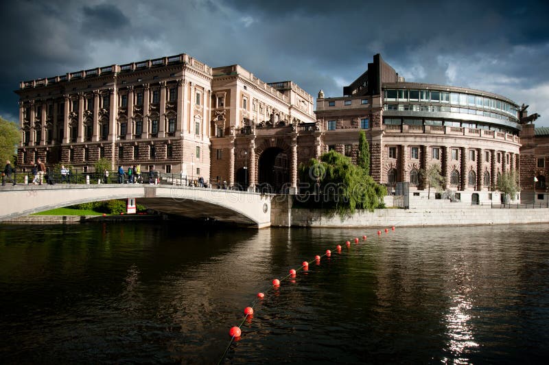 Riksdag Building in Stockholm Stock Photo - Image of parliament ...
