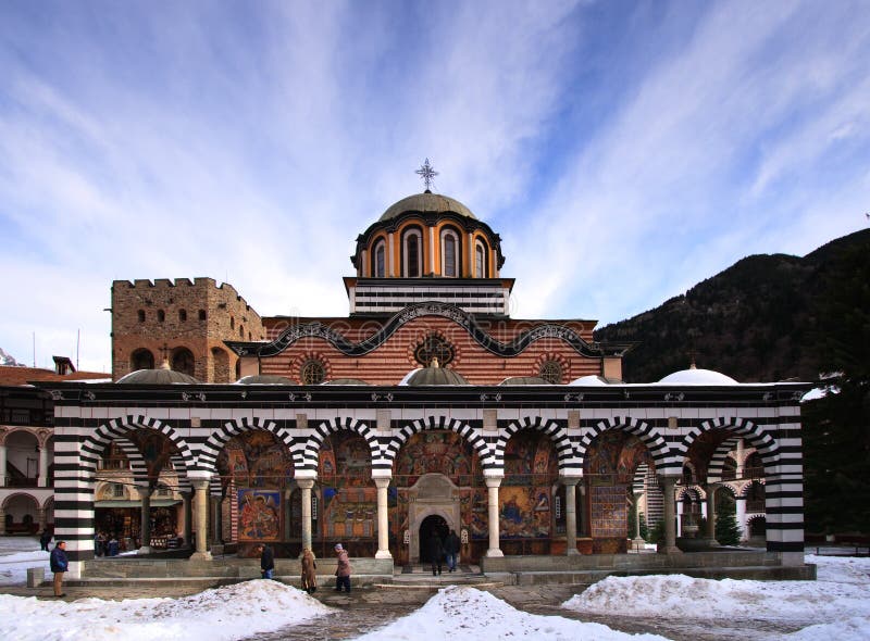 Rila Monastery editorial stock image. Image of medieval - 19529834