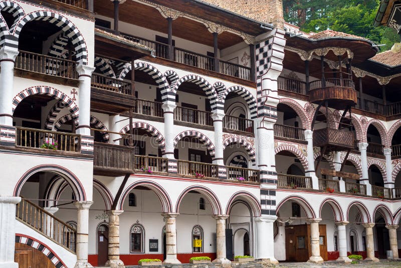Rila Monastery, a Famous Monastery. Stock Image - Image of facade ...
