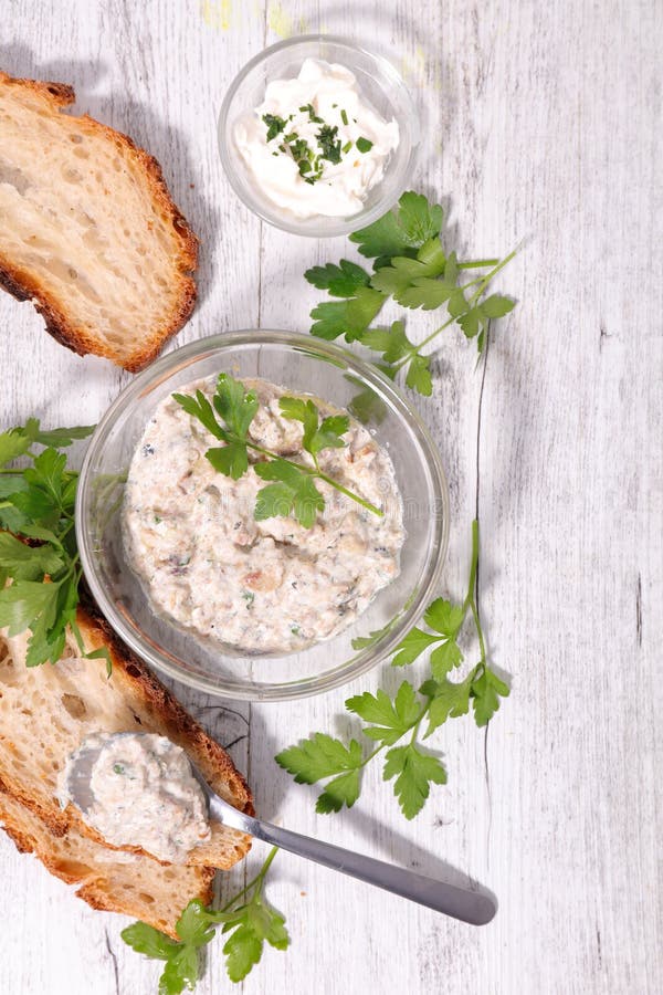 Rillettes with bread stock photo. Image of diet, appetizer - 80219600