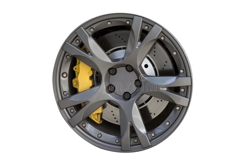 Titanium Chrome Car Rim Texture Isolated Stock Image - Image of ...