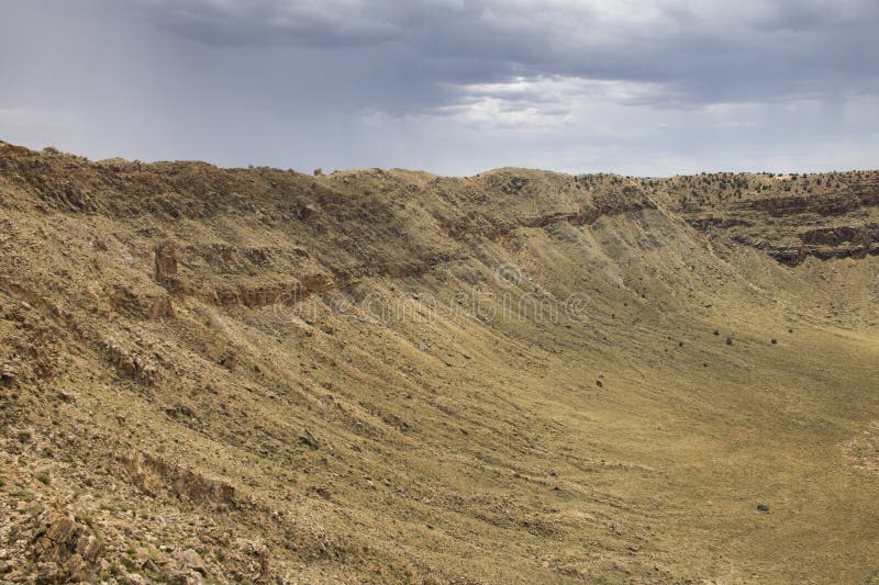 Rim of Meteor Crater stock image. Image of geology, rock - 291025155