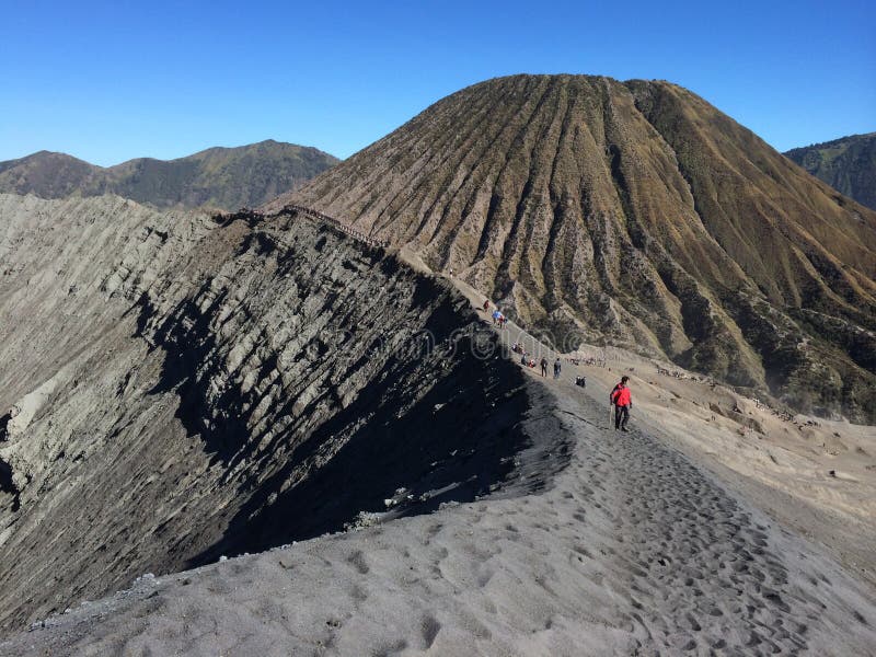 On the Rim of Mount Bromo Crater, East Java, Indonesia Editorial Photo ...