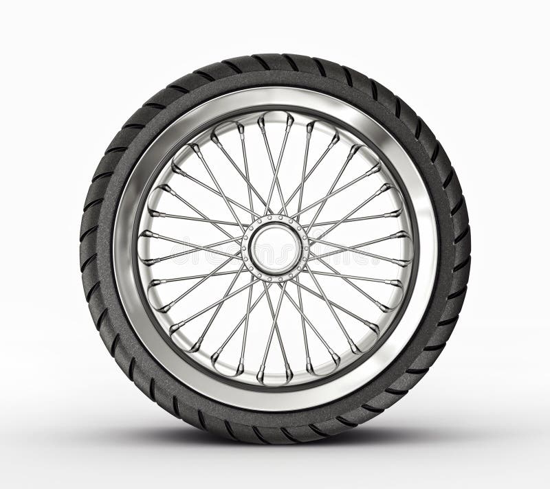 Detailed Motorcycle Wheel Illustration Stock Vector - Illustration of ...