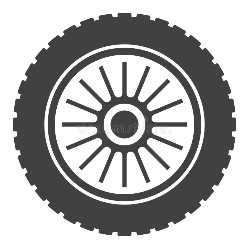 Rim and Tire Vector Icon - Car Wheel Vector Symbol Stock Vector ...