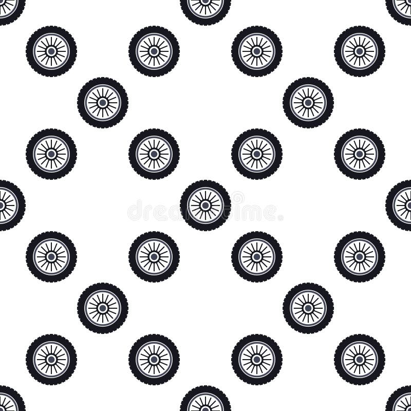 Rim and Tire Vector Seamless Pattern - Car Wheel Vector Background ...