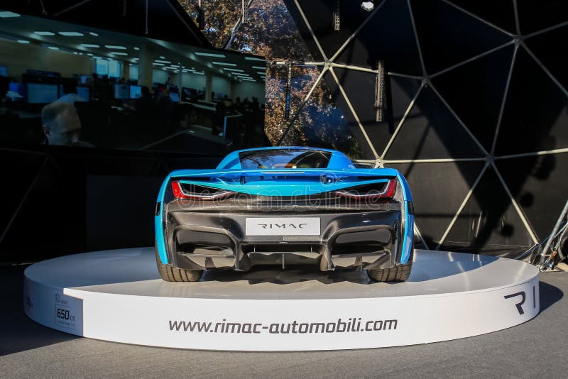 Rimac C hypercar deux photographie éditorial. Image du croate - 128621132