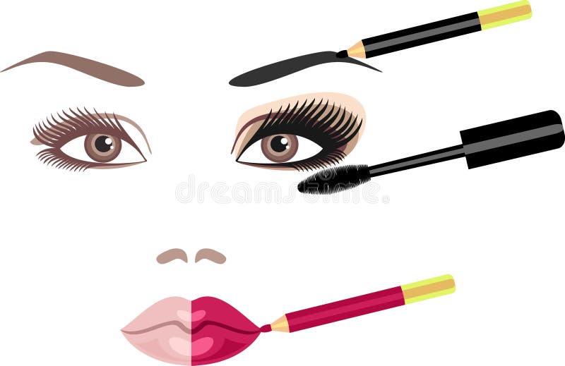 Rimel ilustración del vector. Ilustración de cosméticos - 18065522