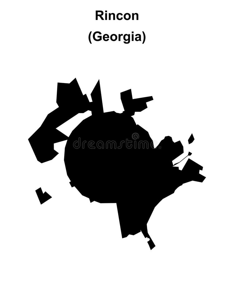 Rincon outline map stock vector. Illustration of isolated - 357271864