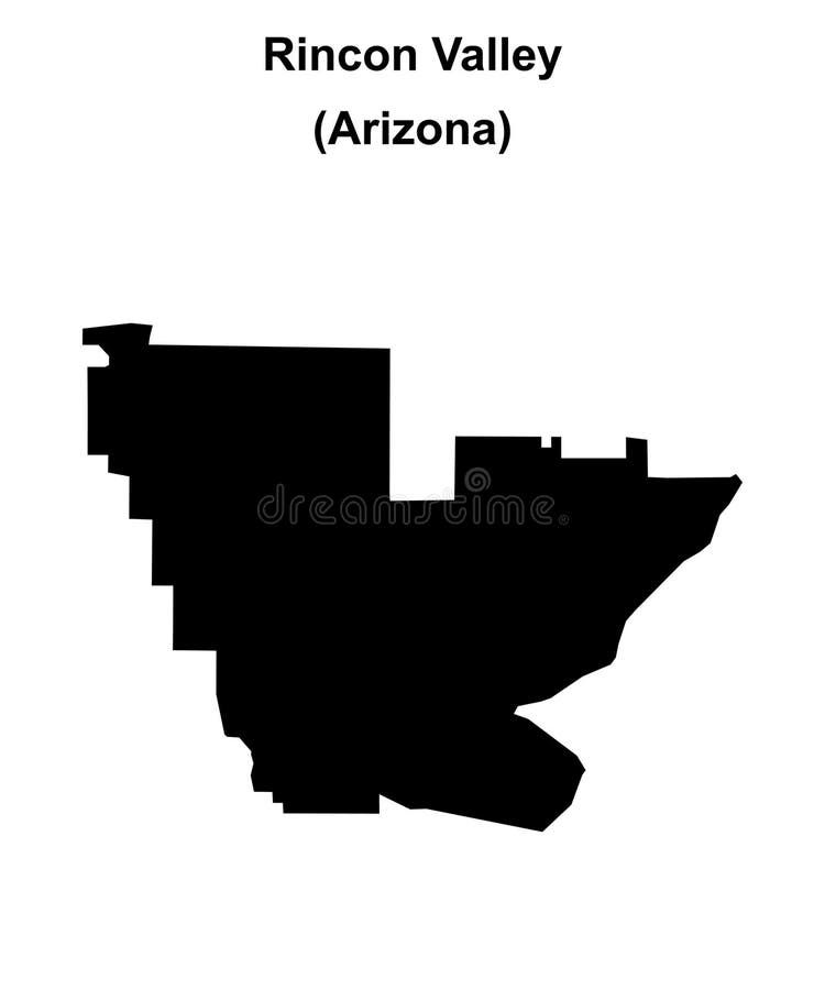 Rincon Valley outline map stock vector. Illustration of infographic ...