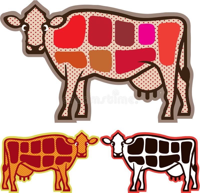 Rindfleisch Schneidet Diagramm Stock Abbildung - Illustration von stier ...