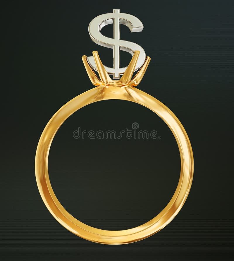 Ring stock illustration. Illustration of dollar, ceremony - 22553386