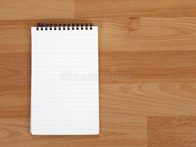 Ring Aka Spiral Bound Note Pad on Desk, Blank Stock Photo - Image of ...