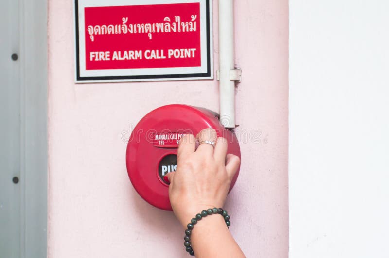 Ring the Alarm fire stock image. Image of hand, business - 67651513