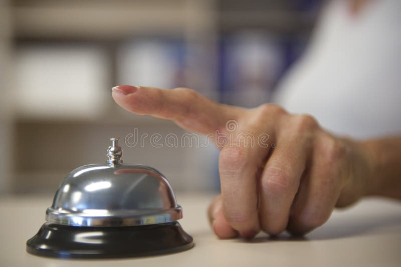 Ring the Bell stock photo. Image of finger, hotel, chrome - 18456584