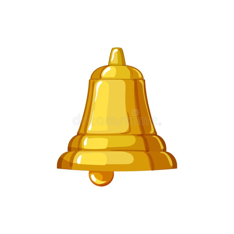 Ring Bell Cartoon Vector Illustration Stock Illustration - Illustration ...