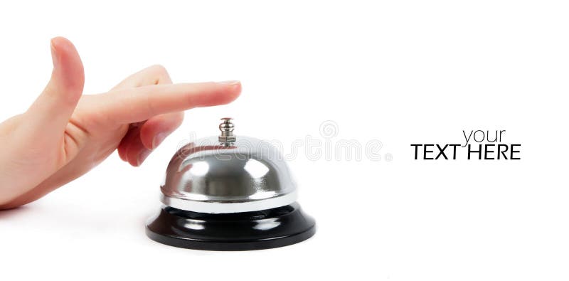 Ring bell with the space stock photo. Image of button - 164575408