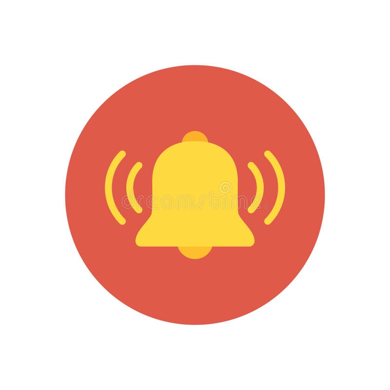 Ring Bell Cartoon Vector Illustration Stock Illustration - Illustration ...