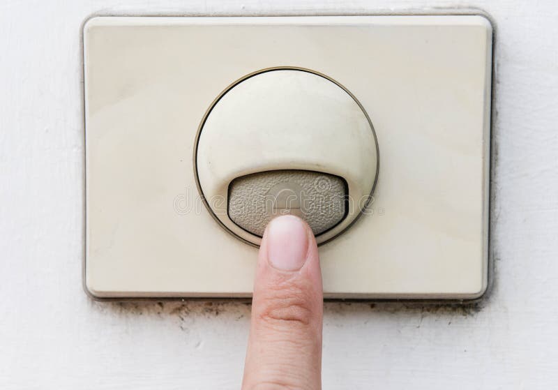Ring the bell stock image. Image of hand, service, wall - 72983343
