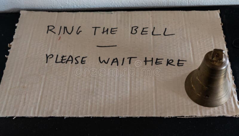 Ring the Bell Please Wait Here Stock Image - Image of leaf, assistance ...