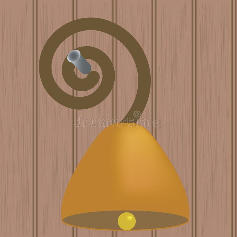 Ring bell on wall stock vector. Illustration of call - 21771660