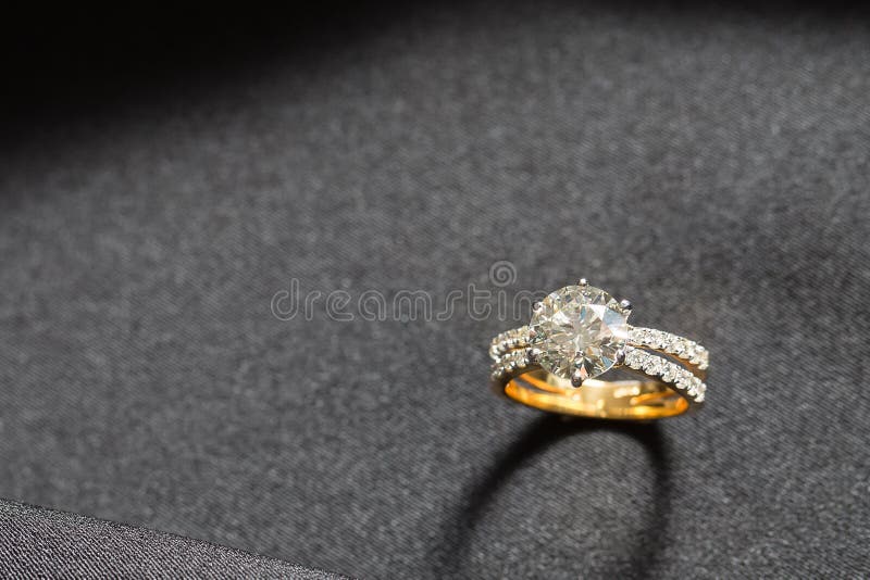 Ring with big diamond stock image. Image of gift, engagement - 226500961