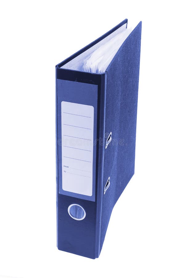 Ring Binder with Blank Pages Left and Right Stock Image - Image of ...