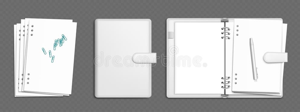 Ring Binder Folder Personal Planner Organizer Stock Vector ...