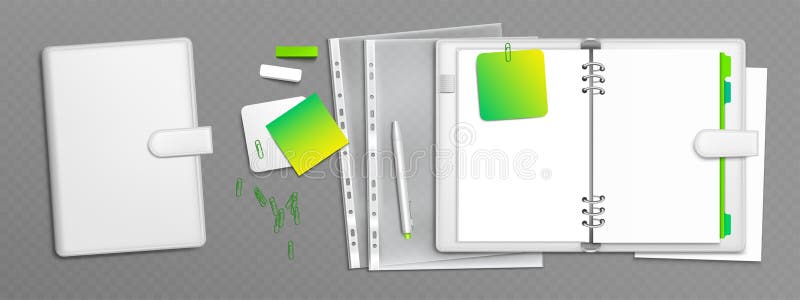 Ring binder folder set stock illustration. Illustration of folder ...