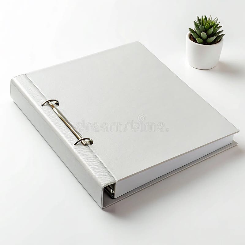 Ring Binder Folder on White Background Stock Illustration ...