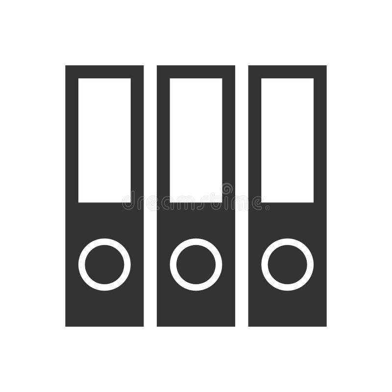 Ring Binder Icon Isolated on White Stock Vector - Illustration of ...