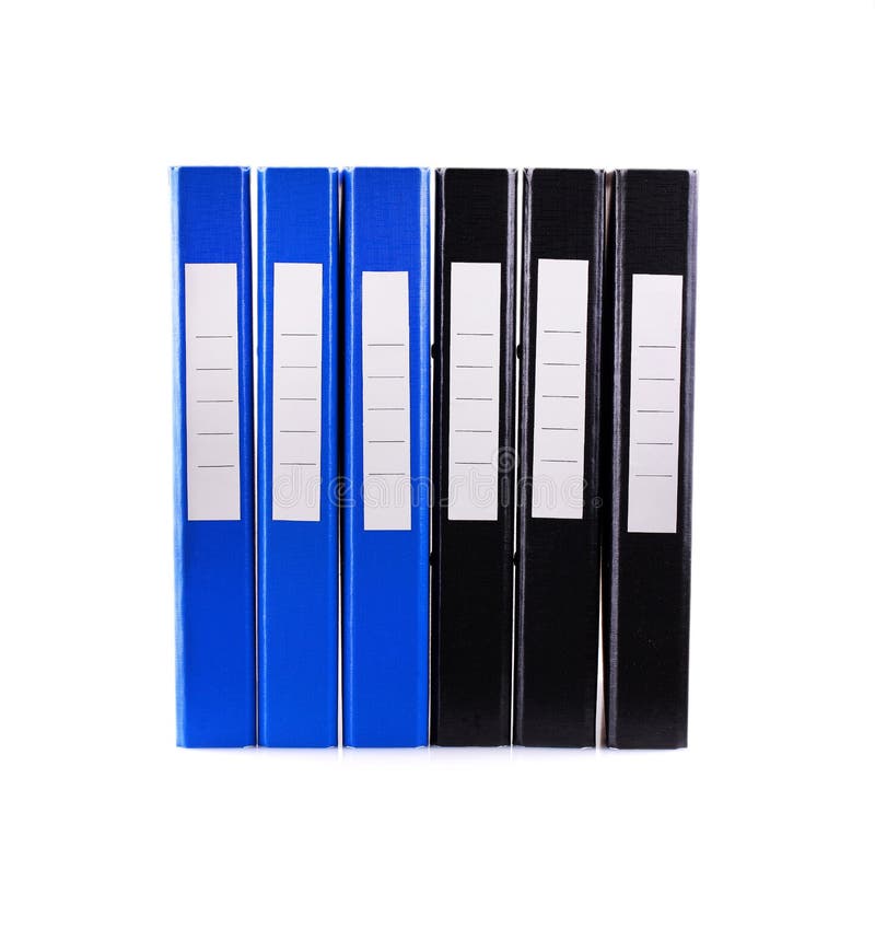 Ring Binder,Office Folders on White Background. Stock Photo - Image of ...