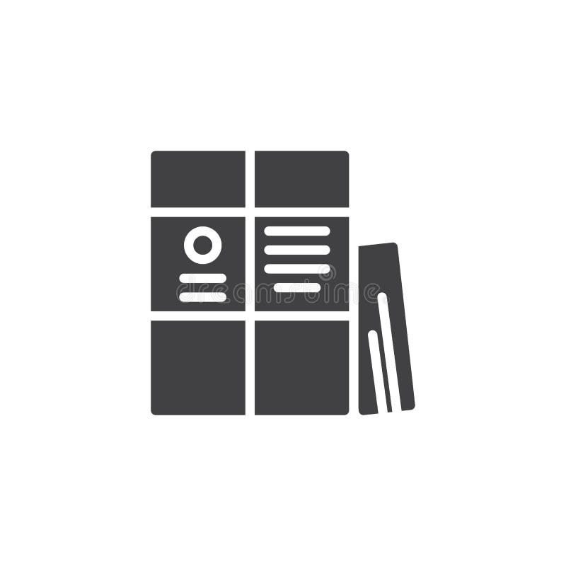 Ring Binders and Book Vector Icon Stock Vector - Illustration of folder ...