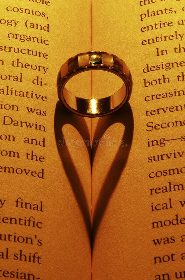 Ring and book stock image. Image of heart, love, knowledge - 41948949