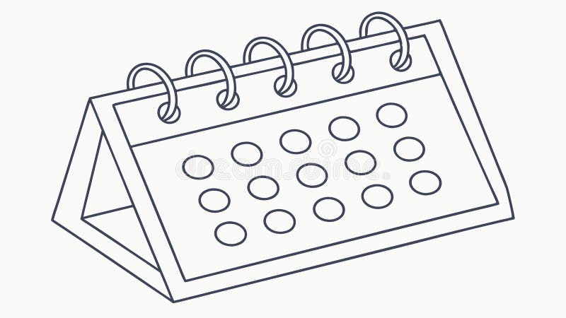 Ring-Bound Calendar Vector Icon for Schedule and Event Planning, Vector ...