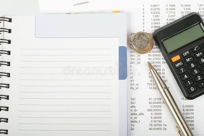 Ring-bound notebook stock image. Image of pencil, documents - 54749691