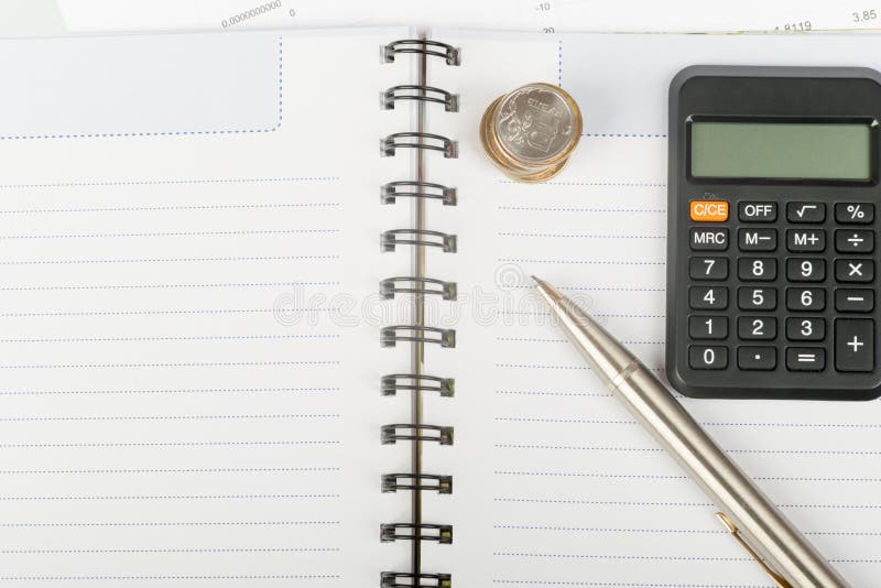 Blank Ringbound Notebook and Pencil Stock Image - Image of message ...