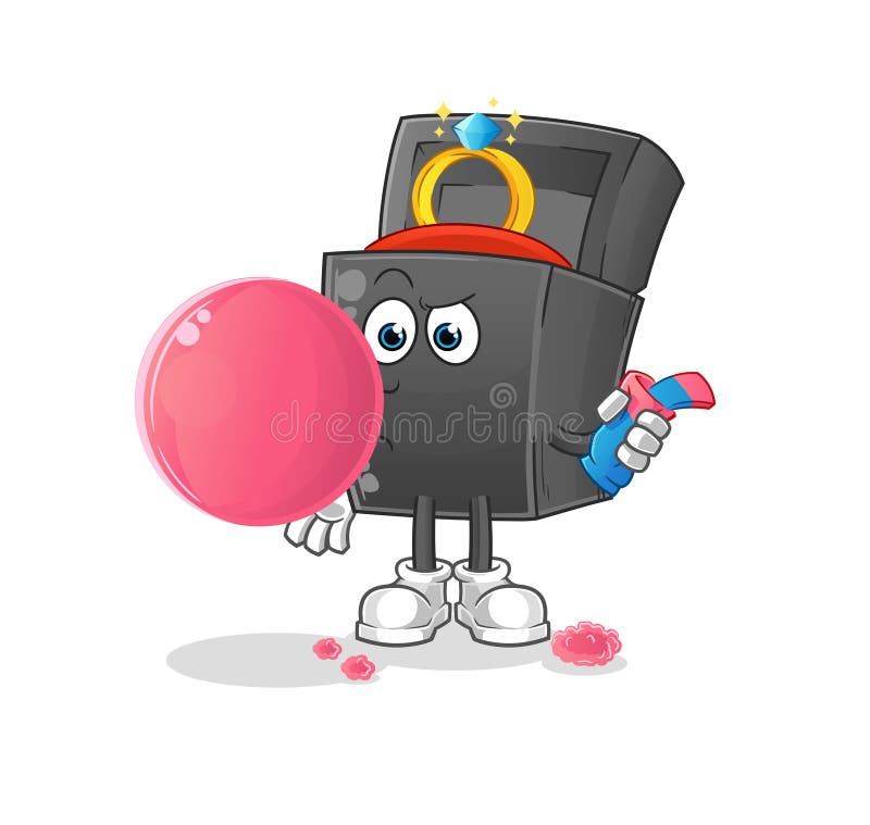Ring Box Chewing Gum Vector. Cartoon Character Stock Vector ...
