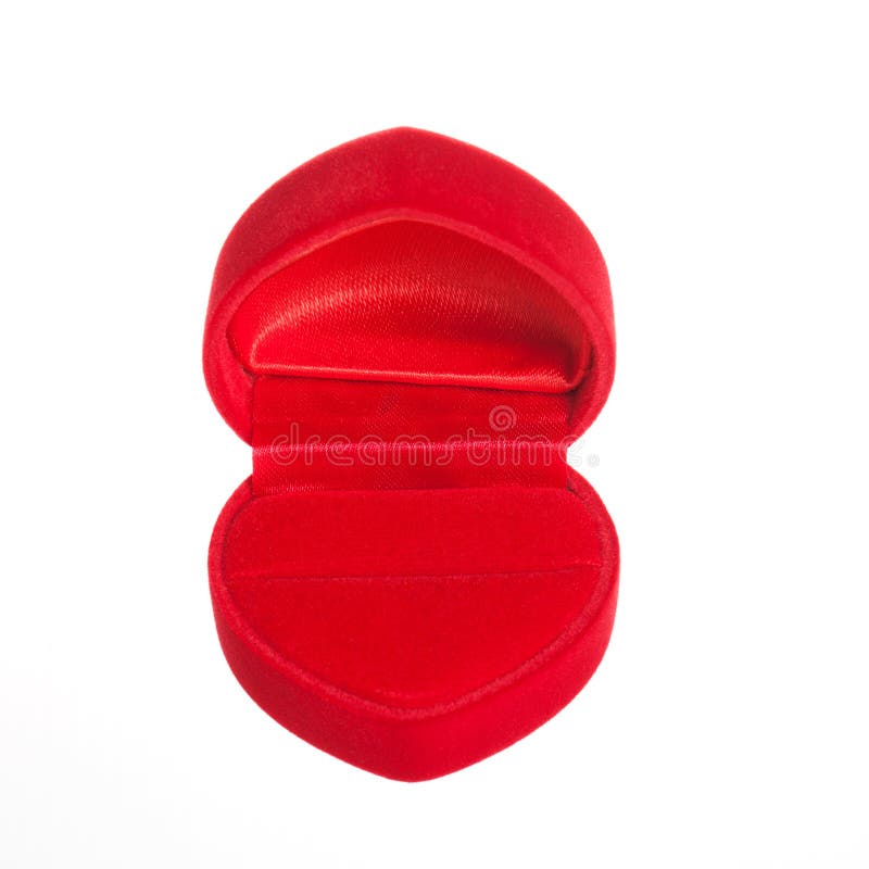 Ring Box Empty Isolated on White Background Stock Image - Image of ...