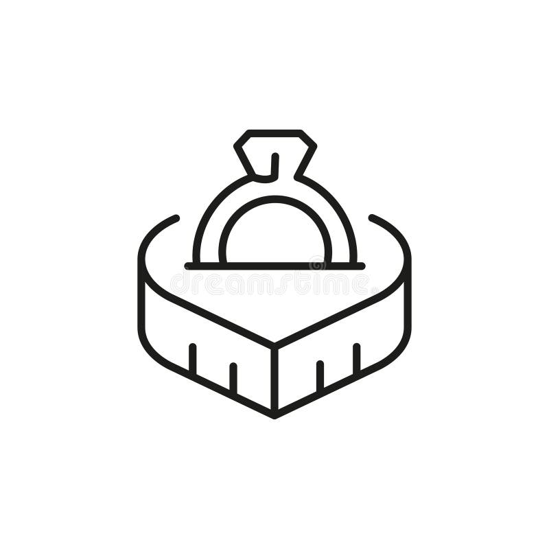 Ring in Box Icon stock vector. Illustration of gift - 320925029