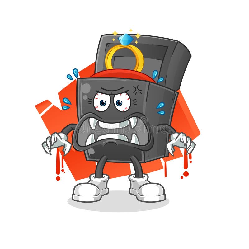 Ring Box Monster Vector. Cartoon Character Stock Vector - Illustration ...