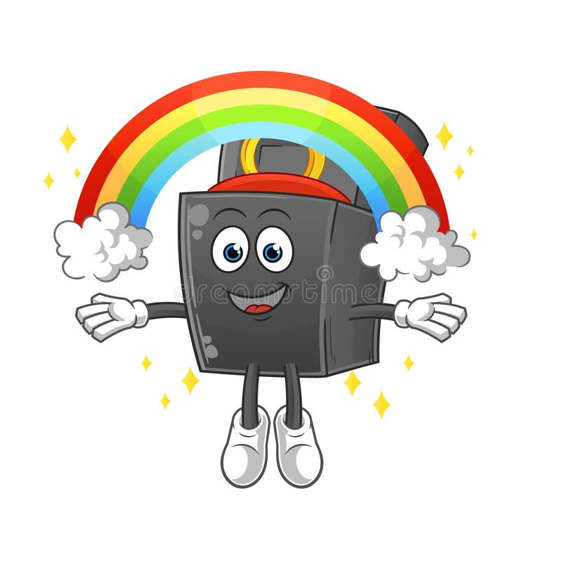 Ring Box with a Rainbow. Cartoon Vector Stock Vector - Illustration of ...