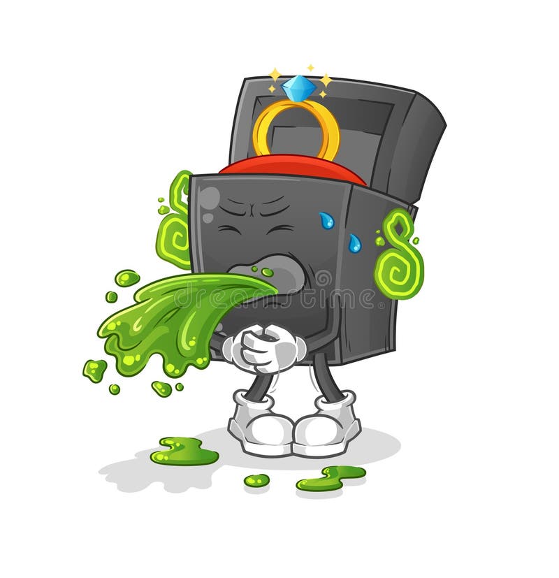 Ring Box Throw Up Cartoon. Cartoon Mascot Vector Stock Vector ...