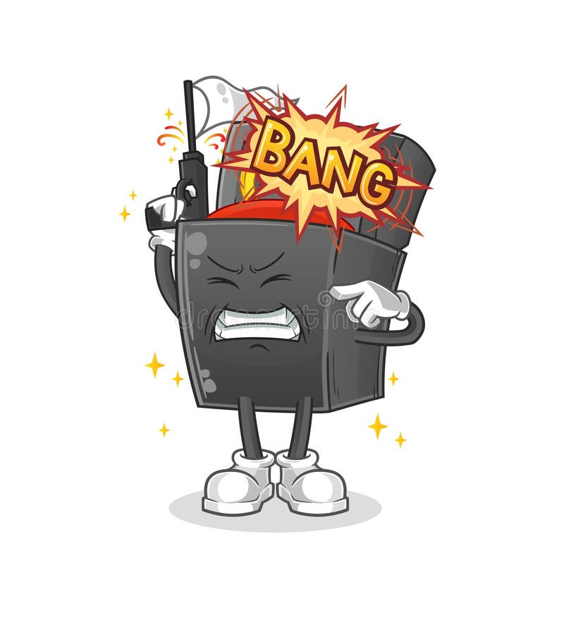 Ring Box Warning Shot Mascot. Cartoon Vector Stock Vector ...
