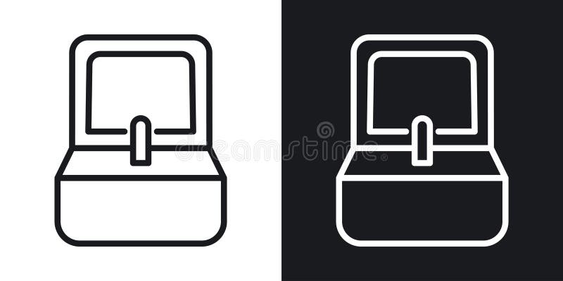 Ring Boxline in Thin Line Black Color. Flat Simple Vector Symbols ...