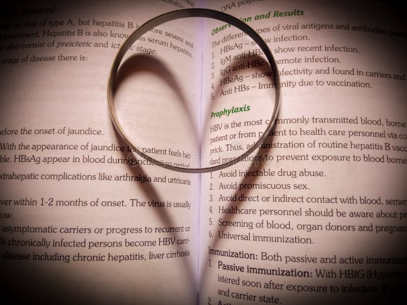 Ring Bracelet Shadow Create Love on a Open Book in Study Room Stock ...