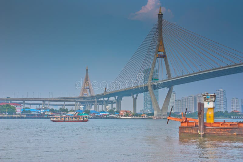 Ring Bridge West. stock image. Image of tree, road, thailand - 27878753