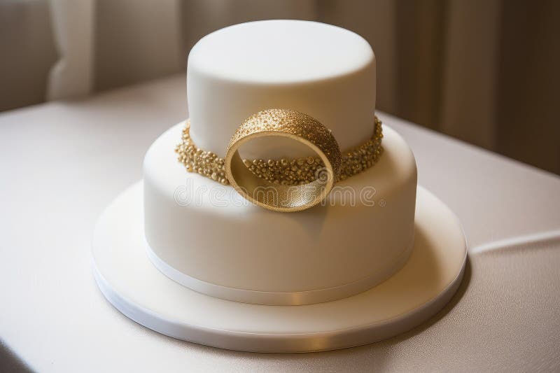 Ring Cake with Simple, Modern Design and Luxurious Sparkle Stock ...