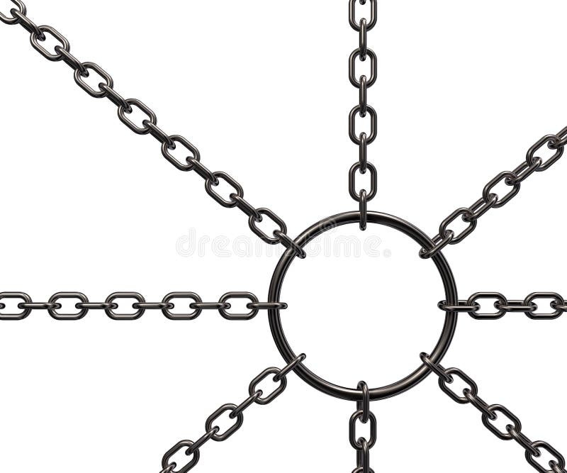 Ring on chains stock illustration. Illustration of link - 27142480