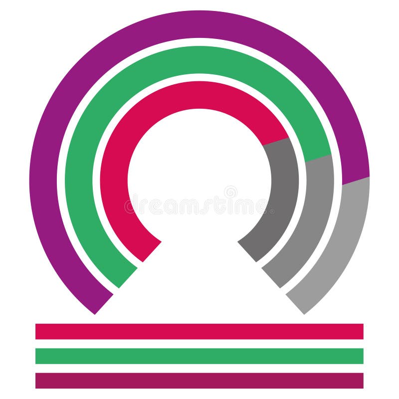 Ring Chart Icon. Colorful Circle Symbol. Data Segment Image. Vector Pie ...